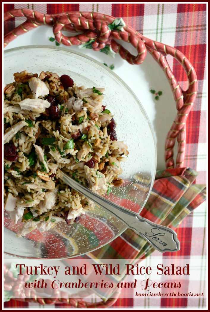Turkey and Wild Rice Salad with Cranberries and Pecans – Home is Where ...